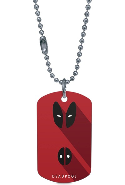 Hero Tasarım Deadpool Gümüş Renk Künye / Kolye DFT5736