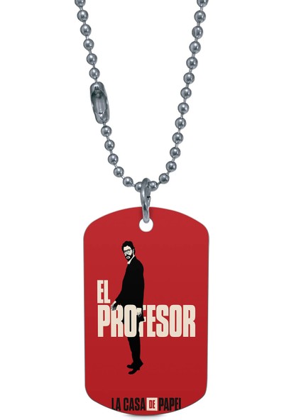 Hero Tasarım La Casa De Papel El Profesor Gümüş Renk Künye / Kolye DFT4821 Hero Tasarım La Casa De Papel El Profesor Gümüş Renk Künye / Kolye DFT4821