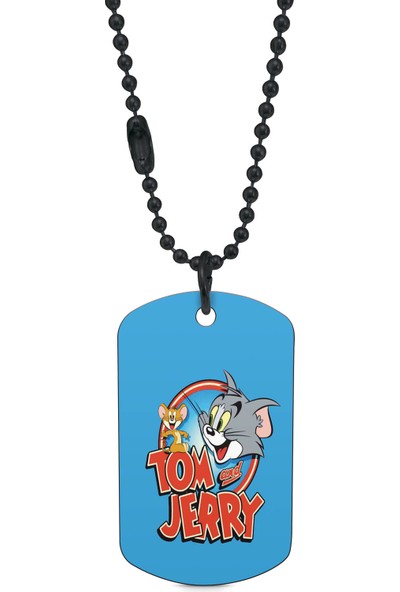 Hero Tasarım Tom ve Jerry Siyah Renk Künye / Kolye DFT4903 Hero Tasarım Tom ve Jerry Siyah Renk Künye / Kolye DFT4903
