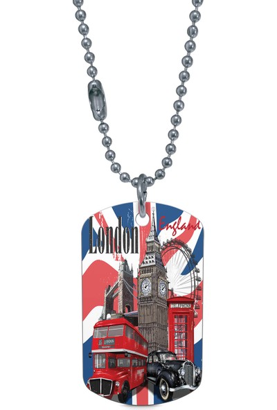 Hero Tasarım Londra Gümüş Renk Künye / Kolye DFT5085