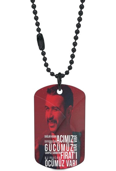 Hero Tasarım Fırat Yılmaz Çakıroğlu Siyah Renk Künye / Kolye DFT3816