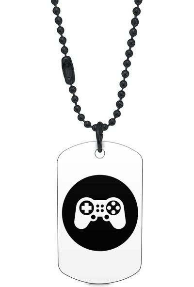 Hero Tasarım Oyun Konsolu Siyah Renk Künye / Kolye DFT1797