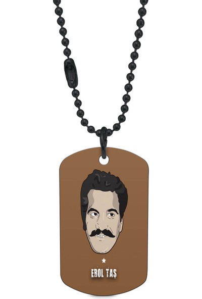 Hero Tasarım Erol Taş Siyah Renk Künye / Kolye DFT4927 Hero Tasarım Erol Taş Siyah Renk Künye / Kolye DFT4927