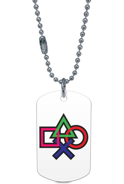 Hero Tasarım Oyun Konsolu Gümüş Renk Künye / Kolye DFT1722