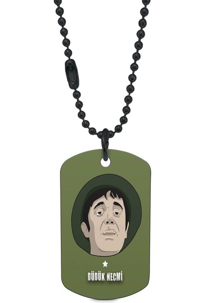 Hero Tasarım Düdük Necmi Siyah Renk Künye / Kolye DFT4946