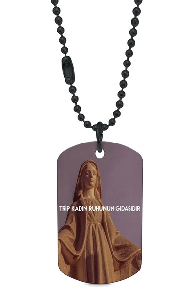 Hero Tasarım Heykel Siyah Renk Künye / Kolye DFT2536