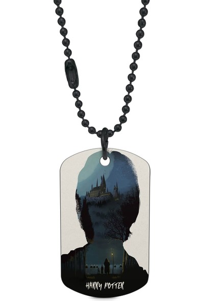 Hero Tasarım Harry Potter Siyah Renk Künye / Kolye DFT3524 Hero Tasarım Harry Potter Siyah Renk Künye / Kolye DFT3524