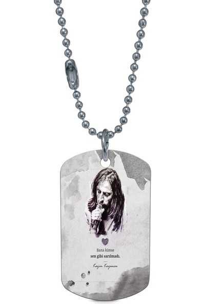 Hero Tasarım Kazım Koyuncu Gümüş Renk Künye / Kolye DFT2725 Hero Tasarım Kazım Koyuncu Gümüş Renk Künye / Kolye DFT2725