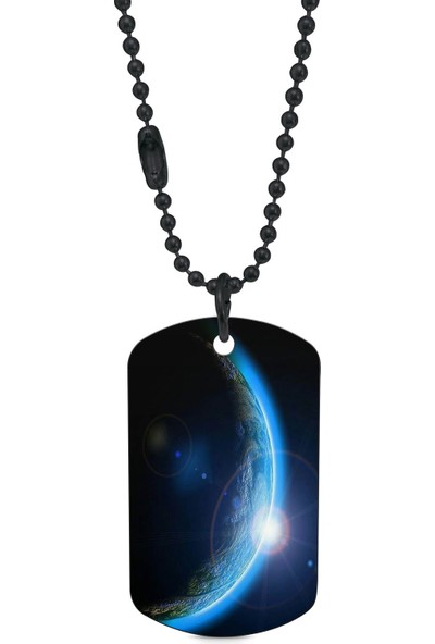 Hero Tasarım Earth Siyah Renk Künye / Kolye DFT3836 Hero Tasarım Earth Siyah Renk Künye / Kolye DFT3836