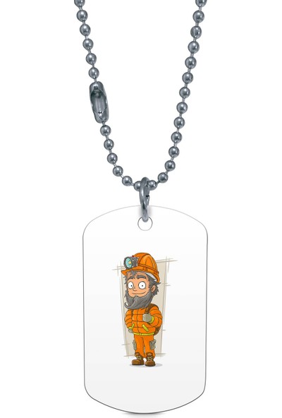 Hero Tasarım Itfayeci Gümüş Renk Künye / Kolye DFT1337