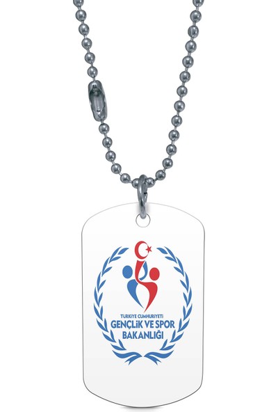 Hero Tasarım T.c. Gençlik ve Spor Bakanlığı Gümüş Renk Künye / Kolye DFT5392