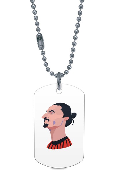 Hero Tasarım Zlatan Ibrahimovic Gümüş Renk Künye / Kolye DFT1197 Hero Tasarım Zlatan Ibrahimovic Gümüş Renk Künye / Kolye DFT1197