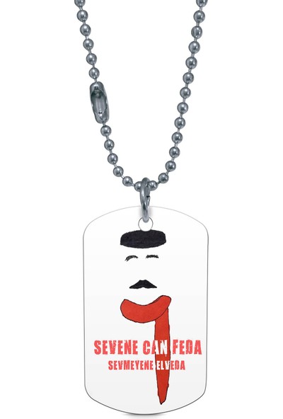 Hero Tasarım Çiçek Abbas Gümüş Renk Künye / Kolye DFT2382 Hero Tasarım Çiçek Abbas Gümüş Renk Künye / Kolye DFT2382