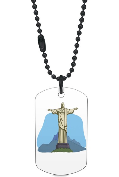 Hero Tasarım Brezilya Siyah Renk Künye / Kolye DFT5044