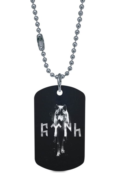 Hero Tasarım Göktürk Bozkurt Gümüş Renk Künye / Kolye DFT5663 Hero Tasarım Göktürk Bozkurt Gümüş Renk Künye / Kolye DFT5663