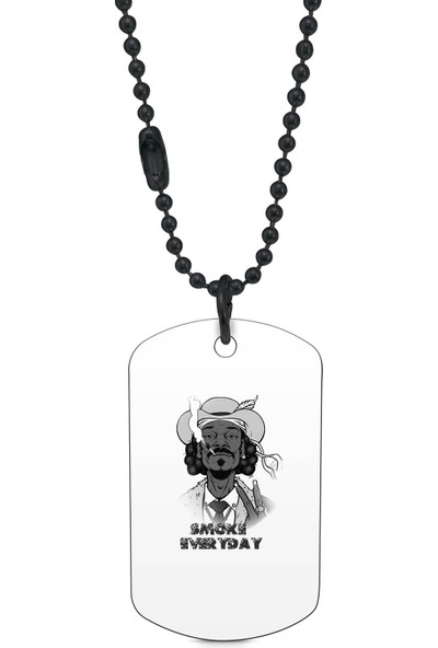 Hero Tasarım Snoop Dogg Siyah Renk Künye / Kolye DFT1687 Hero Tasarım Snoop Dogg Siyah Renk Künye / Kolye DFT1687