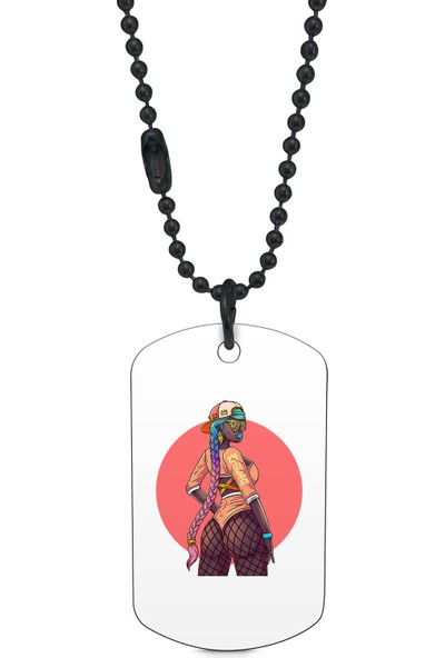 Hero Tasarım Swag Siyah Renk Künye / Kolye DFT1627