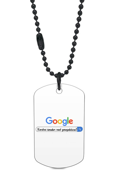 Hero Tasarım Kendimi Üzmeden Nasıl Yaşayabilirim Siyah Renk Künye / Kolye DFT5842 Hero Tasarım Kendimi Üzmeden Nasıl Yaşayabilirim Siyah Renk Künye / Kolye DFT5842