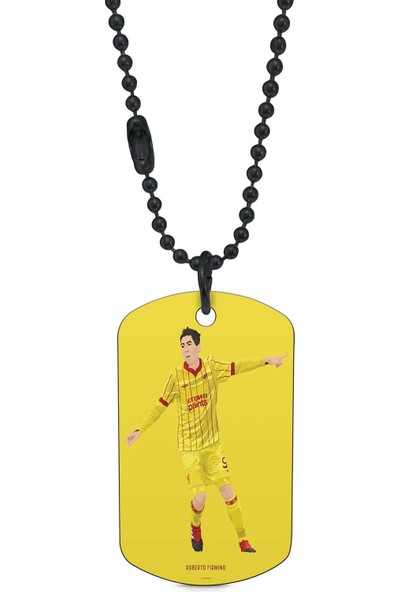 Hero Tasarım Roberto Firmino Siyah Renk Künye / Kolye DFT4549