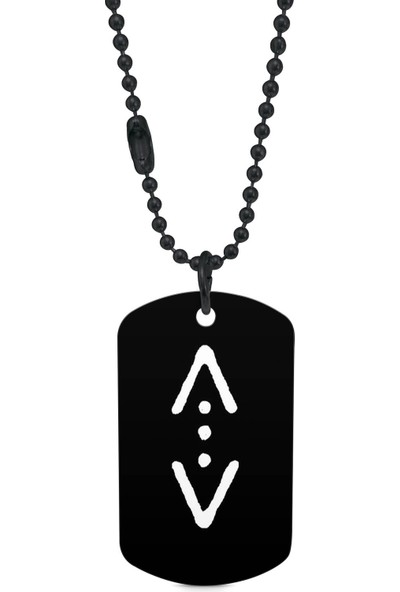 Hero Tasarım Çukur Siyah Renk Künye / Kolye DFT2632