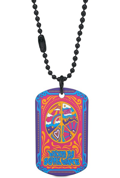 Hero Tasarım Leave Us Some Love Siyah Renk Künye / Kolye DFT5174