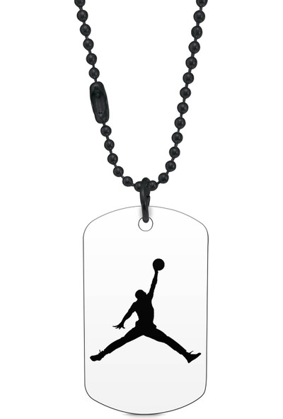 Hero Tasarım Basketbol Siyah Renk Künye / Kolye DFT2067