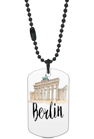 Hero Tasarım Berlin Siyah Renk Künye / Kolye DFT3552