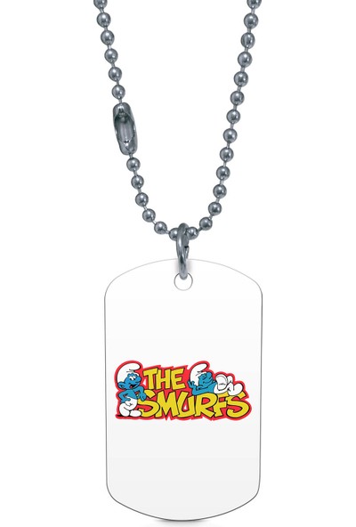 Hero Tasarım Şirinler Gümüş Renk Künye / Kolye DFT365