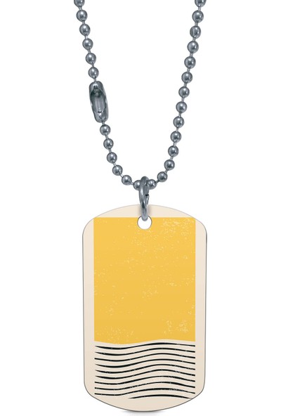 Hero Tasarım Geometrik Gümüş Renk Künye / Kolye DFT653