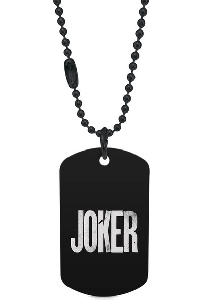 Hero Tasarım Joker Siyah Renk Künye / Kolye DFT5038