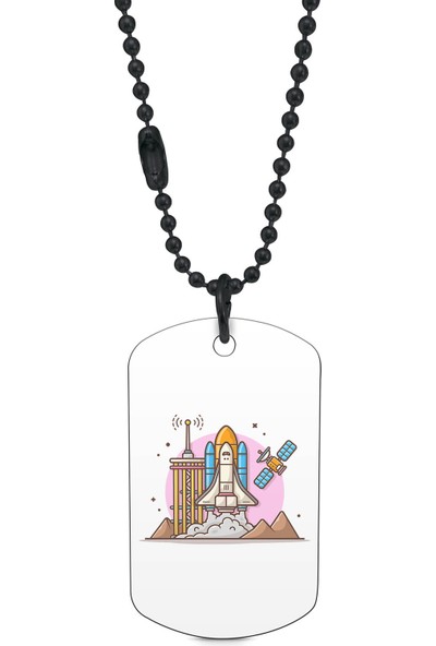 Hero Tasarım Uzay Mekiği Siyah Renk Künye / Kolye DFT1878 Hero Tasarım Uzay Mekiği Siyah Renk Künye / Kolye DFT1878