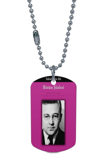 Hero Tasarım Sabahattin Ali Gümüş Renk Künye / Kolye DFT2477 Hero Tasarım Sabahattin Ali Gümüş Renk Künye / Kolye DFT2477