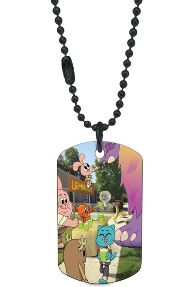 Hero Tasarım Gumball Siyah Renk Künye / Kolye DFT2496