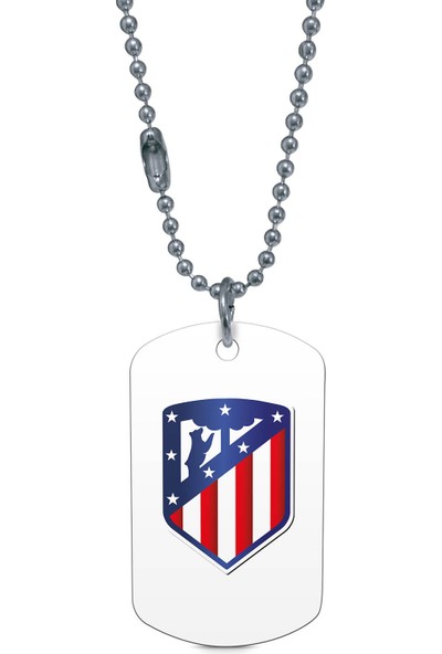 Hero Tasarım Atletico Madrid Gümüş Renk Künye / Kolye DFT1259