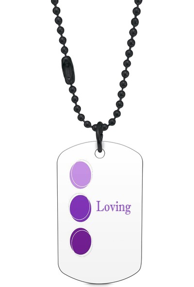 Hero Tasarım Loving Siyah Renk Künye / Kolye DFT3608 Hero Tasarım Loving Siyah Renk Künye / Kolye DFT3608