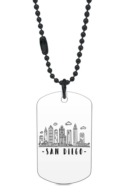 Hero Tasarım San Diego Siyah Renk Künye / Kolye DFT2956