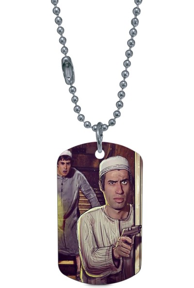 Hero Tasarım Kemal Sunal Gümüş Renk Künye / Kolye DFT2522