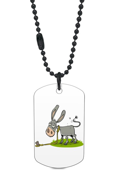 Hero Tasarım Eşek Siyah Renk Künye / Kolye DFT752