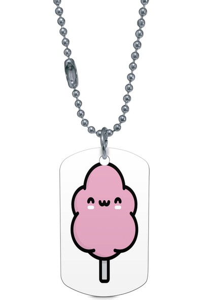 Hero Tasarım Lolipop Gümüş Renk Künye / Kolye DFT2922