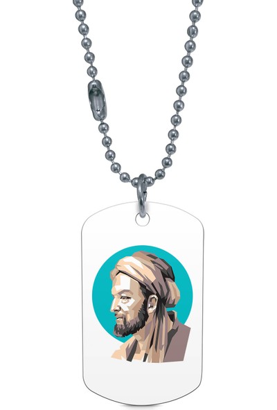 Hero Tasarım Ibni Sina Gümüş Renk Künye / Kolye DFT930