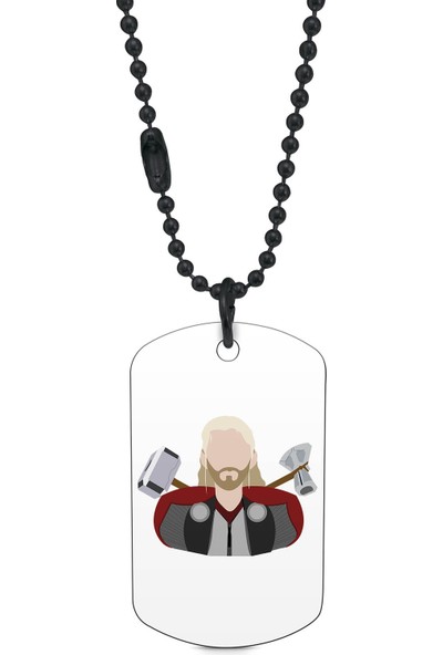 Hero Tasarım Thor Siyah Renk Künye / Kolye DFT1120