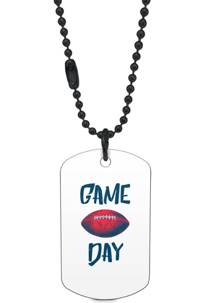 Hero Tasarım Game Day Siyah Renk Künye / Kolye DFT1157 Hero Tasarım Game Day Siyah Renk Künye / Kolye DFT1157