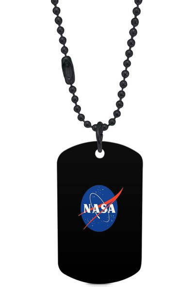 Hero Tasarım Nasa Siyah Renk Künye / Kolye DFT3879
