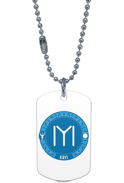 Hero Tasarım Kayıboyu Gümüş Renk Künye / Kolye DFT1446