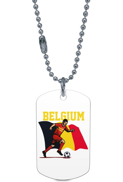 Hero Tasarım Belgıum Gümüş Renk Künye / Kolye DFT1172