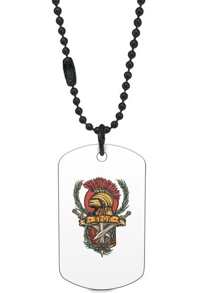 Hero Tasarım Kılıç Siyah Renk Künye / Kolye DFT1295