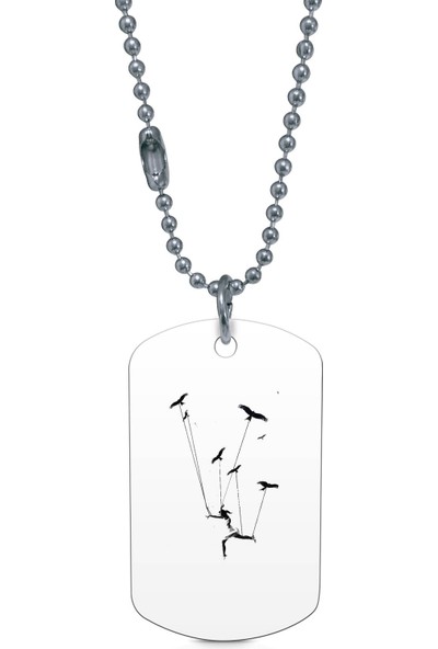 Hero Tasarım Uçan Kadın Gümüş Renk Künye / Kolye DFT293 Hero Tasarım Uçan Kadın Gümüş Renk Künye / Kolye DFT293