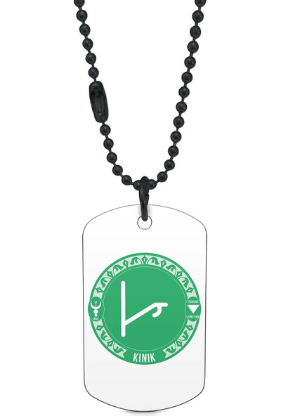 Hero Tasarım Kınık Siyah Renk Künye / Kolye DFT1445