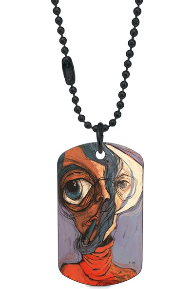 Marjinal Siyah Renk Künye / Kolye DFT3483