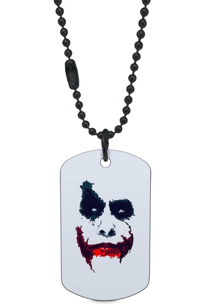 Hero Tasarım Joker Siyah Renk Künye / Kolye DFT4080